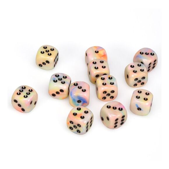 Chessex | Games | Chessex Festive Circusblack 6mm D6 Dice Block 12 Dice ...